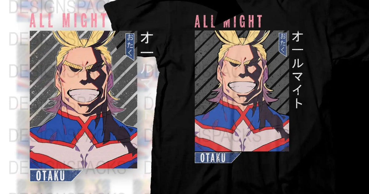 Powerful All Might Graphic Anime Png Digital Download – DESIGNSPACKS