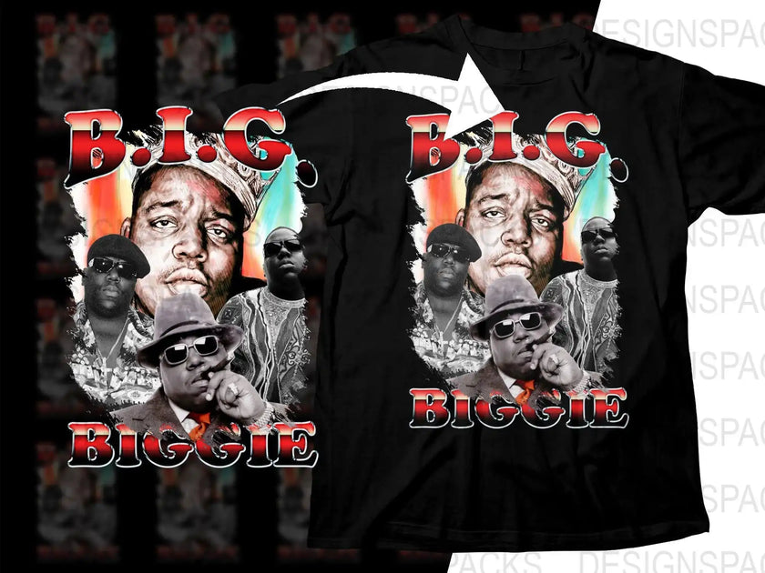 Iconic Hip-Hop Legend The Notorious B.I.G. Biggie Graphic Png Digital