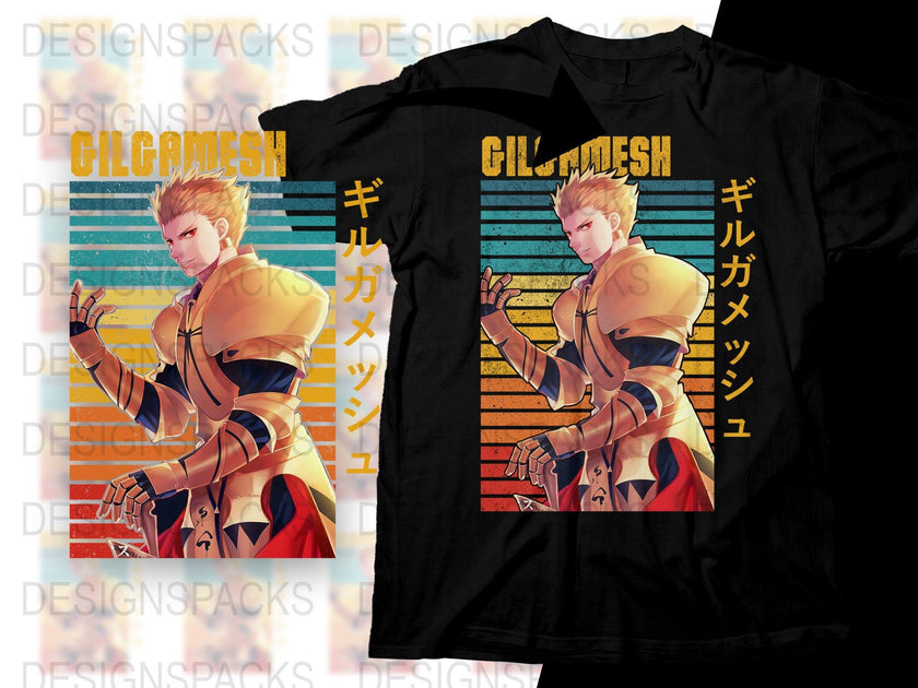 Gilgamesh Anime Cool Graphic Design Png Digital Download