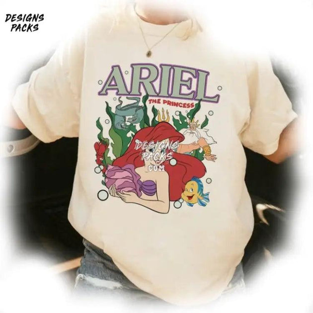 Ariel Princess Cartoon Ariel Little Mermaid PNG Design