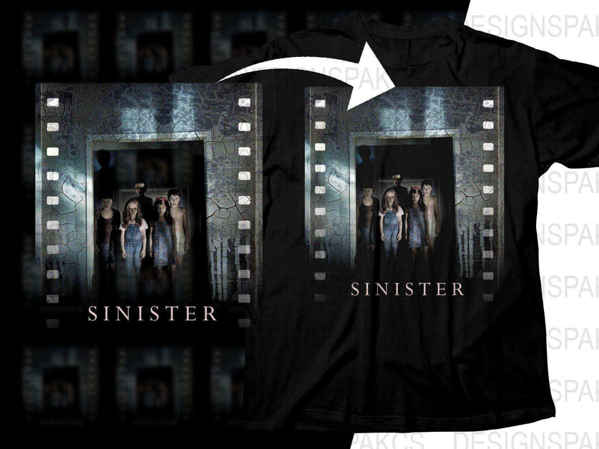 Sinister Halloween movie design spooky artwork Halftone Png Digital Do