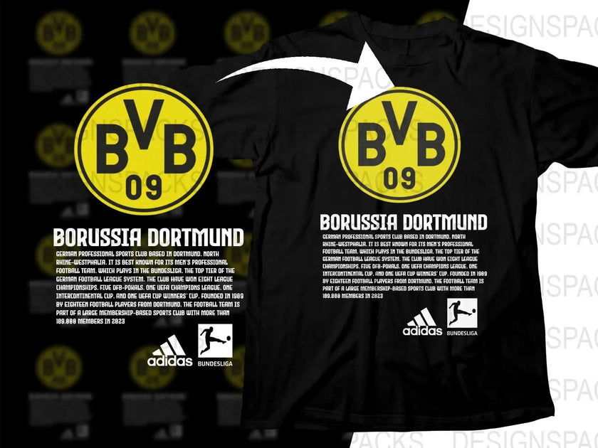 Borussia Dortmund BVB 09 Soccer Team Logo Png Digital Download