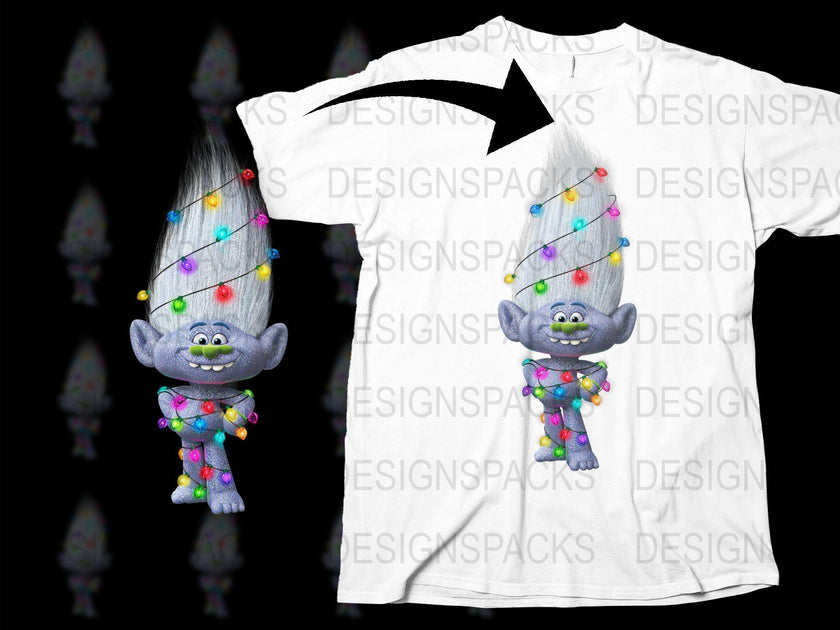 Trolls World Tour Guy Diamond with Lights Png Digital Download