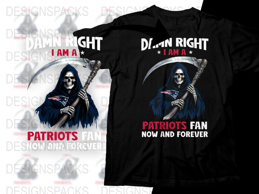 Grim Reaper Football New England Patriots Png Digital Download