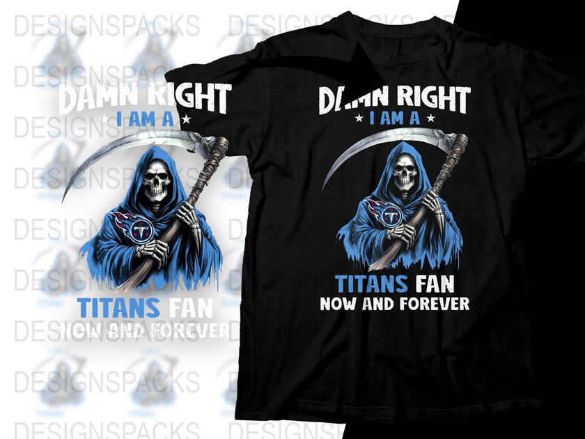 Grim Reaper Football Tennessee Titans Png Digital Download