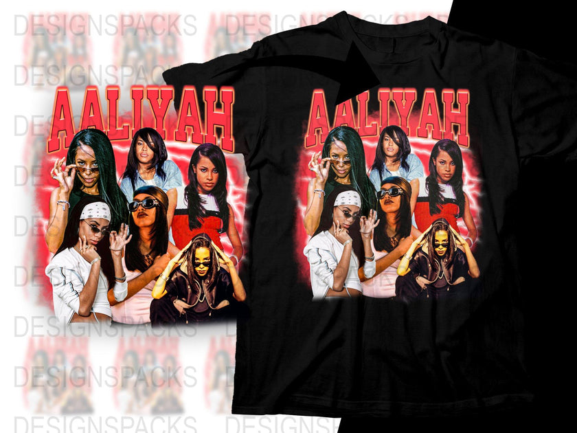 Aaliyah Multiple Images Collage Bootleg Png Digital Download