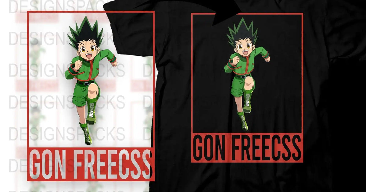 Energetic Hunter Gon Freecss Anime Png Digital Download – DESIGNSPACKS