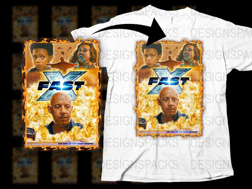 Fast X Movie Poster Featuring Popular Characters Png Digital Download
