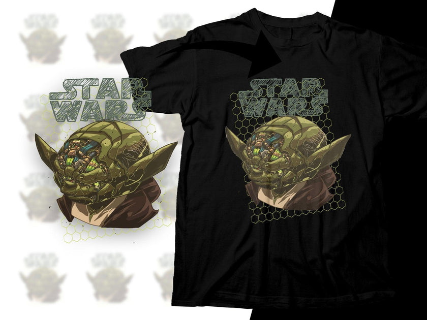 Star Wars Yoda Retro Futuristic Design Png Digital Download