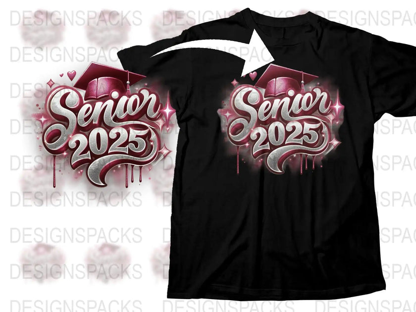 Senior 2025 Graffiti Style Graduation Png Digital Download