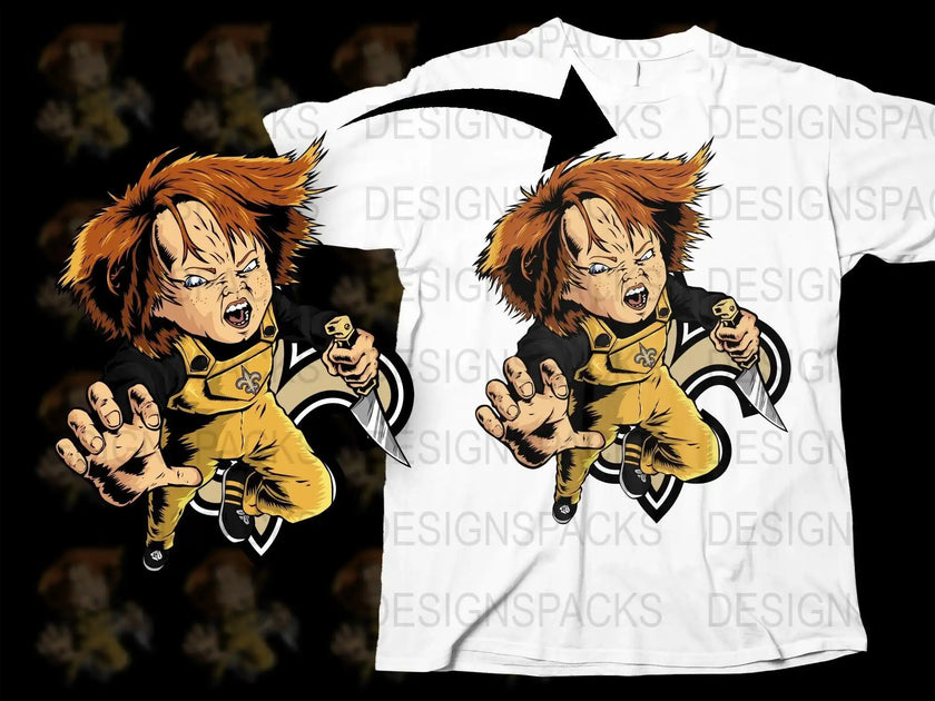 Chucky Halloween Football Horror Png Digital Download