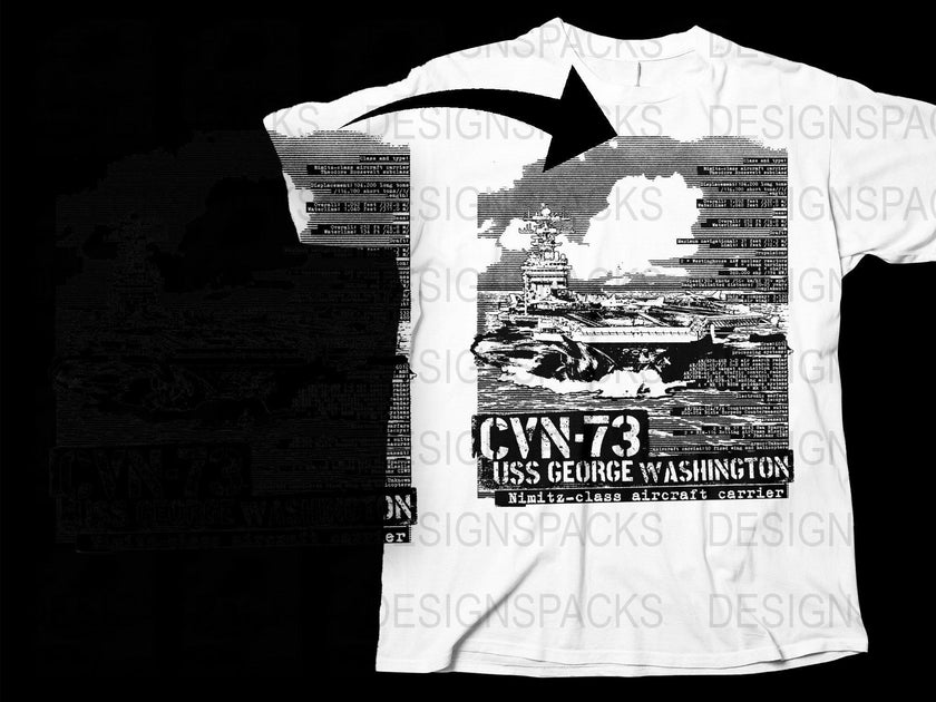 CVN-73 USS George Washington Nimitz-class Aircraft Carrier Png Digital