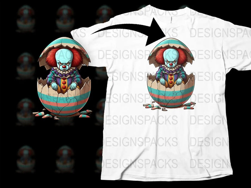 Creepy Pennywise Easter Egg Design Horror Png Digital Download