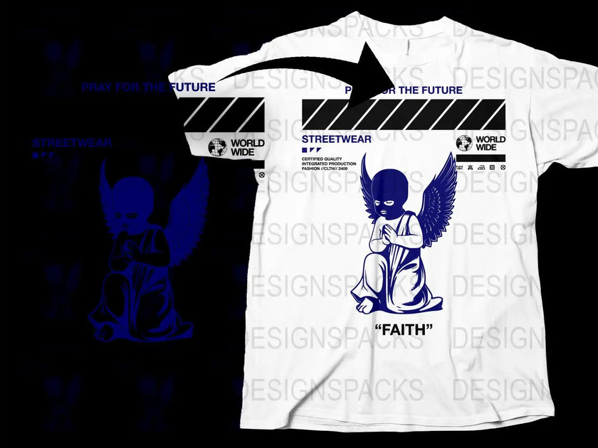 Pray For The Future Angel Design Faith Png Digital Download