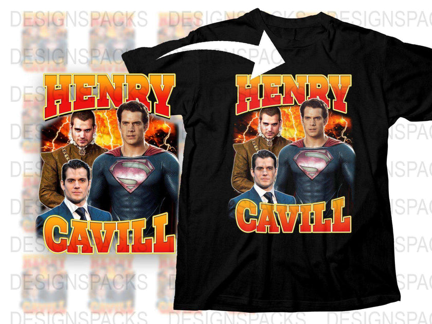 Henry Cavill Triple Portrait Superman The Tudors Bootleg Png Digital D