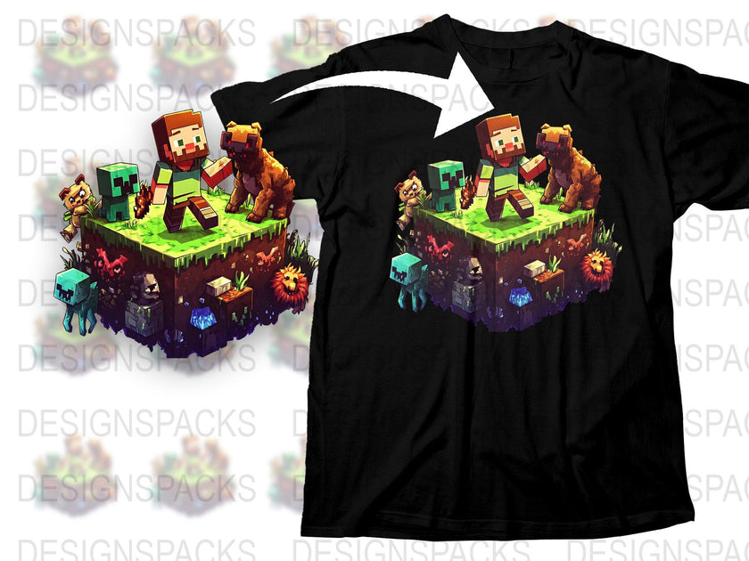 Exciting Vivid Minecraft Design Cool Gaming Png Digital Download