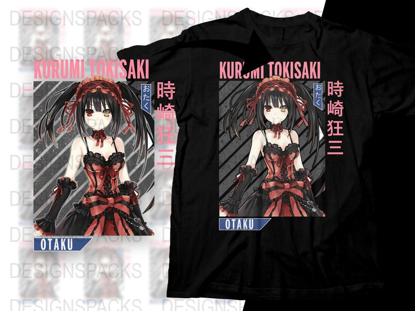 Kurumi Tokisaki Anime Otaku Graphic Design Png Digital Download