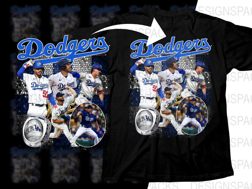 Los Angeles Dodgers Iconic MLB Player Montage Png Digital Download