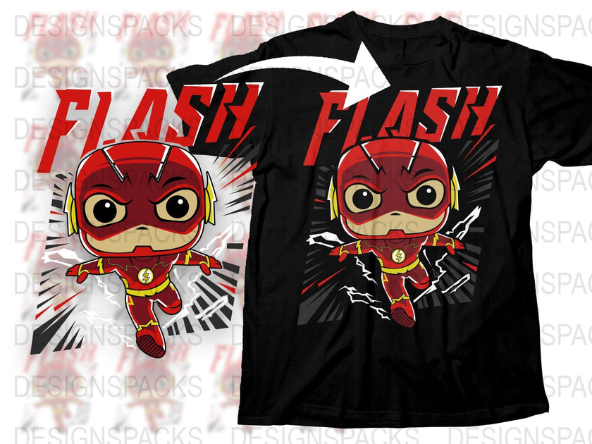 Funko Pop Flash Speedster Dash Superhero Png Digital Download