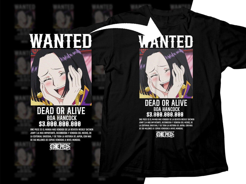 Wanted One Piece Anime Boa Hancock Face Graphic Png Digital Download