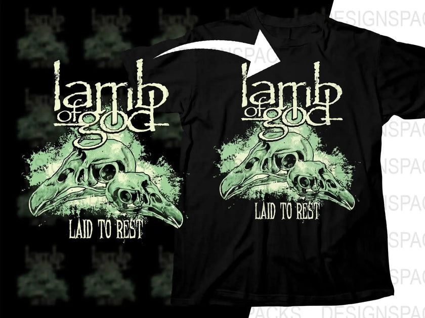 Lamb Of God Laid to Rest Rock Music Band Design Png Halftone Digital D