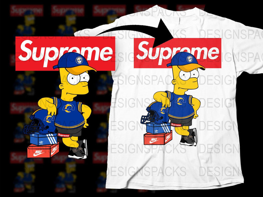 Brand Homer Simpson with Los Angeles Rams Png Digital Download