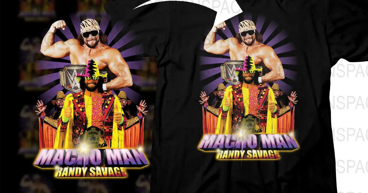 Iconic Wrestler Graphic Macho Man Randy Savage Wrestling Bootleg Png D ...