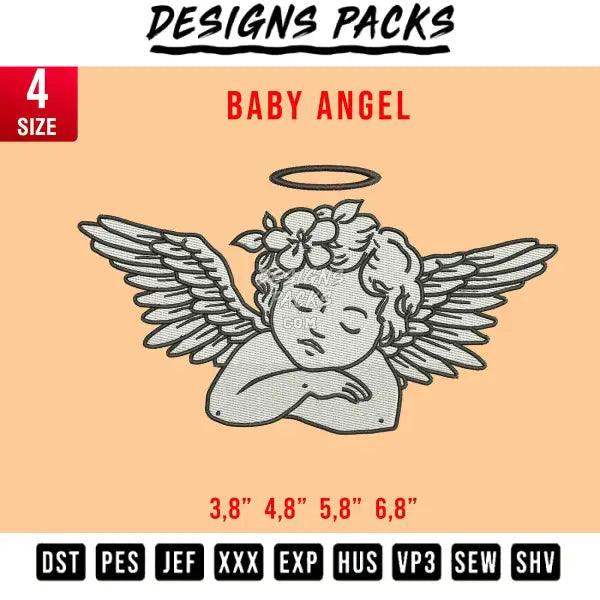 Baby Angel Embroidery Embroidery Design