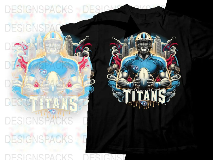 Titans Football Player Cool Graphic Design Png Digital Download
