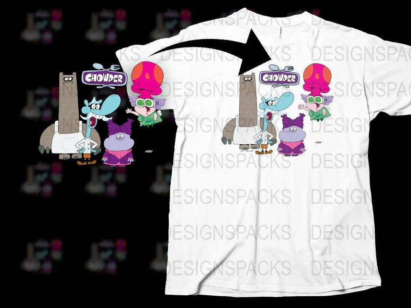 Celebrate with Chowder Character Png Digital Download