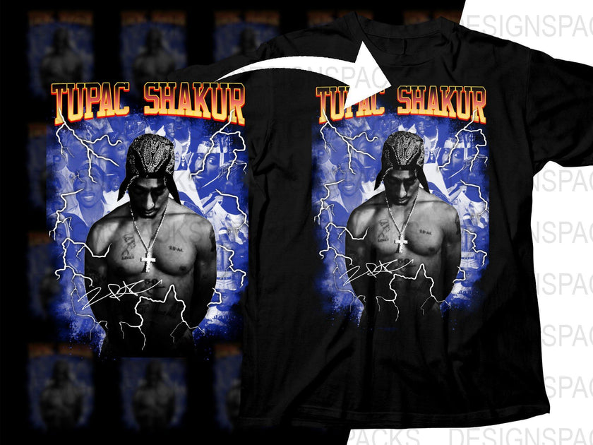 Iconic Tupac Shakur Graphic Print Artistic Png Digital Download