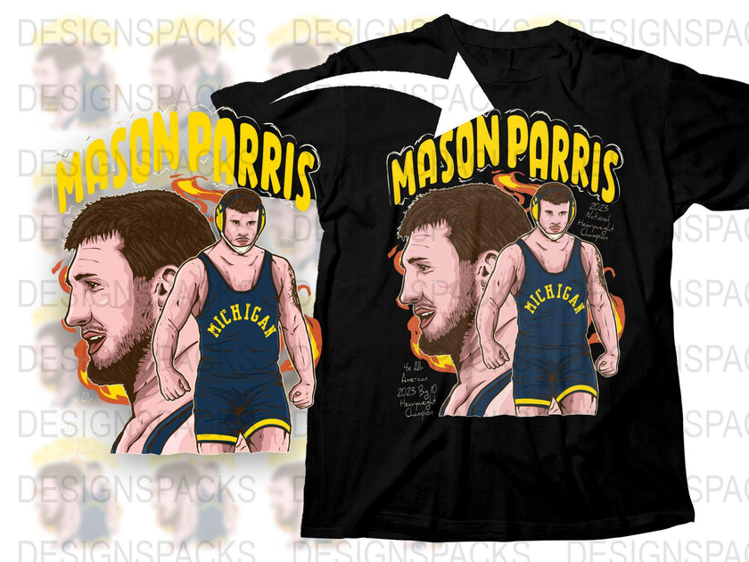 Mason Parris Michigan Wrestling Champion Graphic Png Digital Download