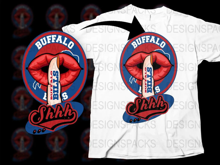 Buffalo Bills Shhh Whisper Graphic Png Digital Download