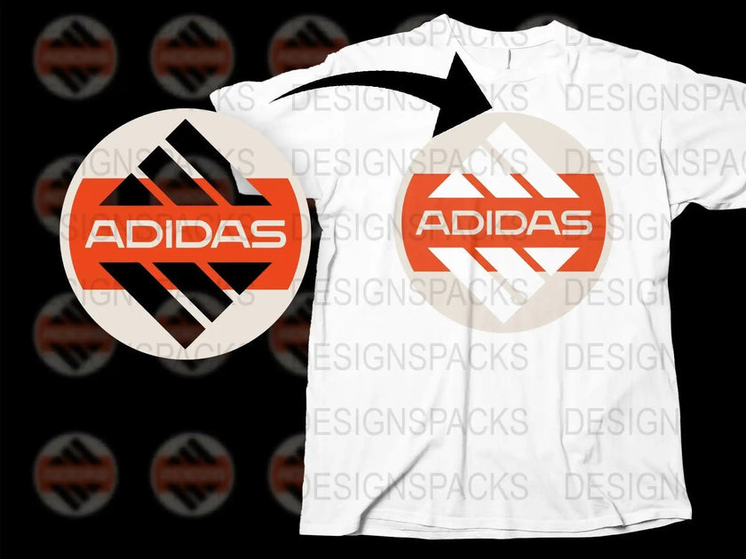 Vintage Adidas Retro Logo Design Png Digital Download