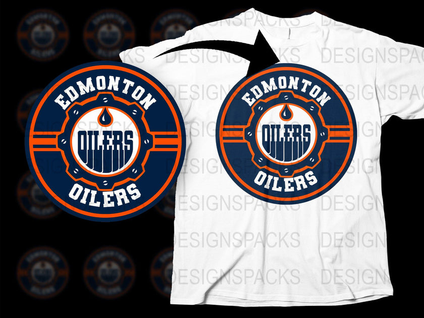 Edmonton Oilers Logo Design Round Png Digital Download