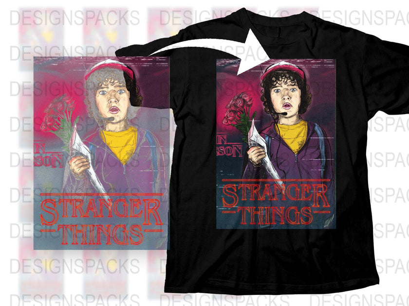 Stranger Things Dustin Drawing Graphic Png Digital Download