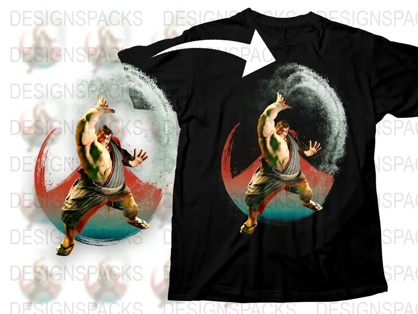 Dynamic Fighting Pose By E Honda Street Fighter Png Digital Download