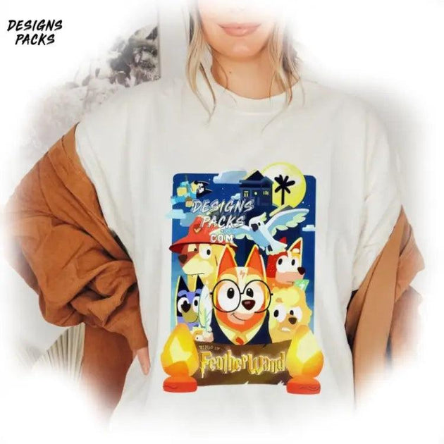 Bingo Featherwand Sublimation Bluey Trick Or Treat Bingo Magic Feather