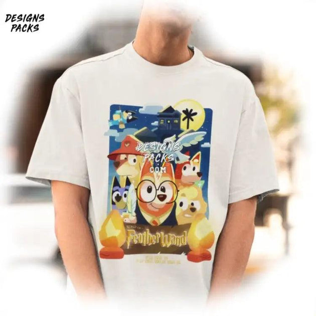 Bingo Featherwand Sublimation Design Bluey Trick Or Treat Bingo Magic