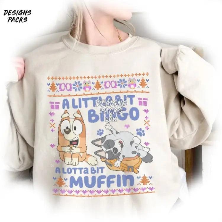 Bluey And Friends Bluey And Bingo A Little Bit Bingo PNG Design