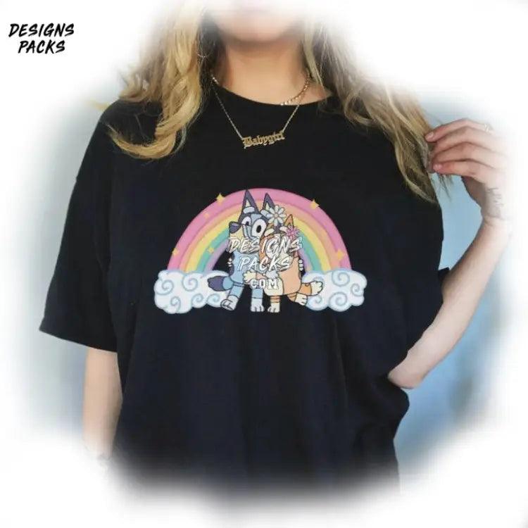 Bluey Bingo Bluey Friends Christmas Bluey Bingo Rainbow PNG Design