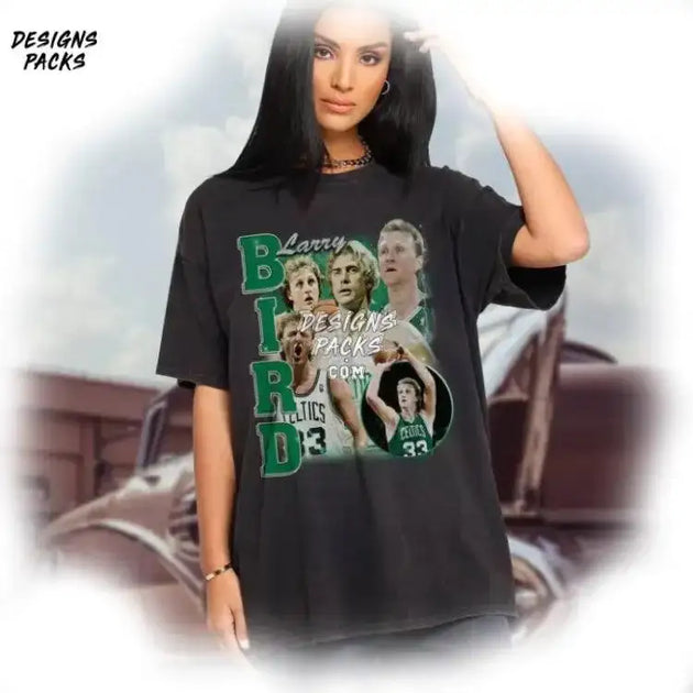 Boston Basketball Classic 90s Graphic Design Vintage 90s Larry Bird PN