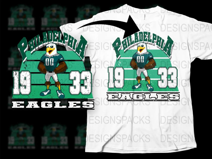 Philadelphia Eagles Retro Inspired Graphic Png Digital Download