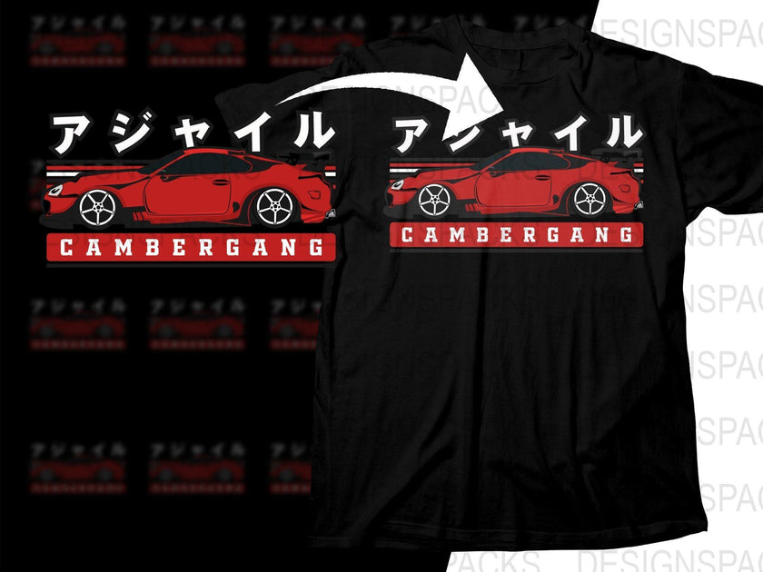 Agile Cambergang Cars with Red Sports Car Png Digital Download