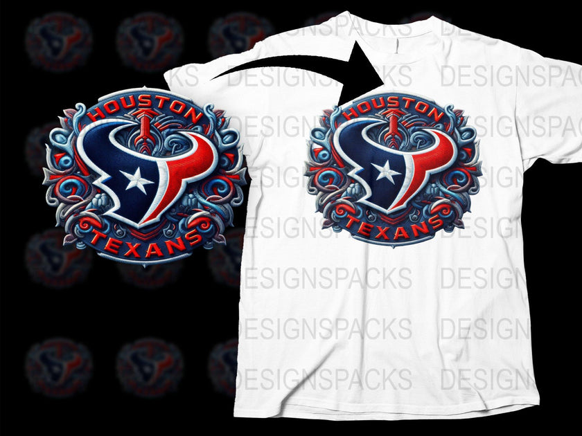 Houston Texans Intricate Design NFL Team Png Digital Download