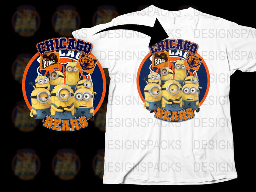 Chicago Bears Minions Design Png Digital Download