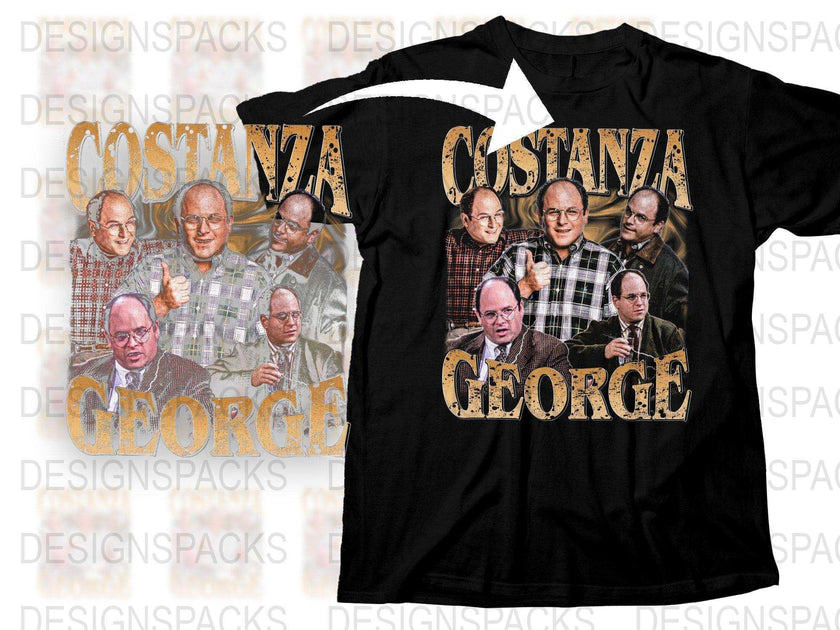 George Costanza Seinfeld Actor Jason Alexander Bootleg Png Digital Dow