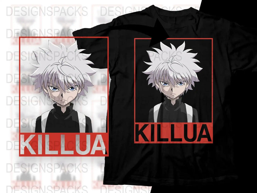 Killua Anime Graphic Novel Fan Art Png Digital Download