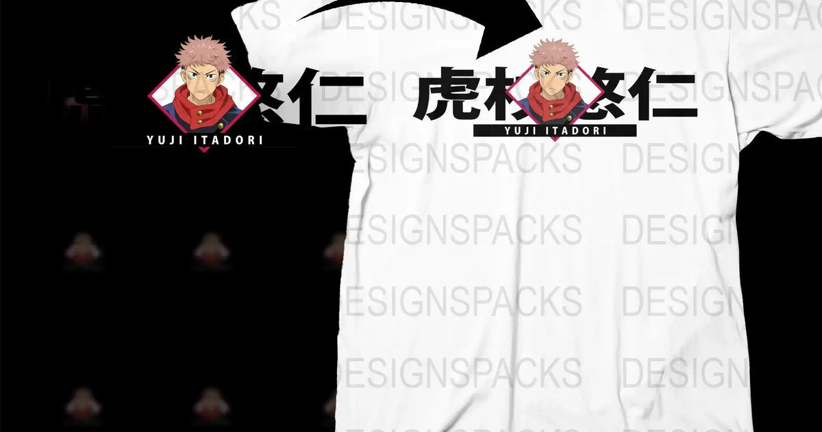 Jujutsu Kaisen Yuji Itadori Character Print Anime Png Digital Download ...