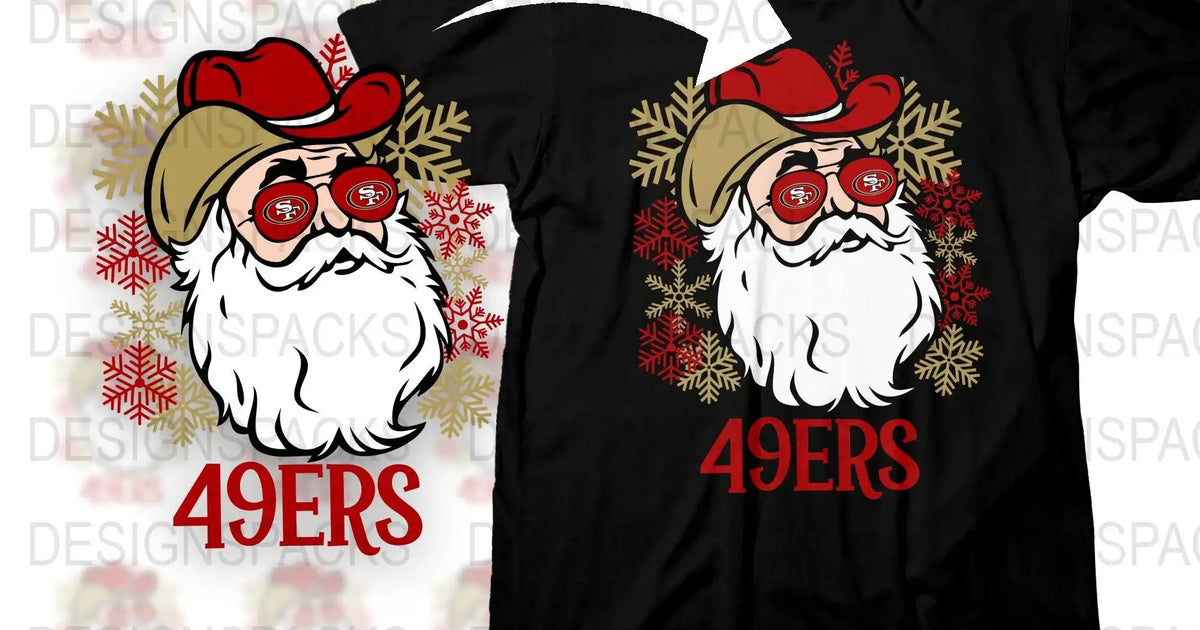 San Francisco 49ers Santa Claus Christmas Png Digital Download ...